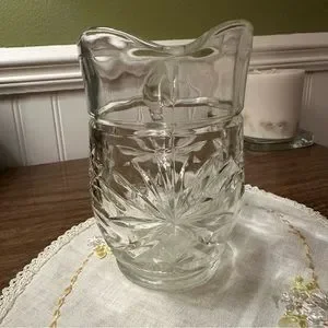 Anchor Hocking | Dining | Vintage Anchor Hocking Prescut Glass Pitcher ...